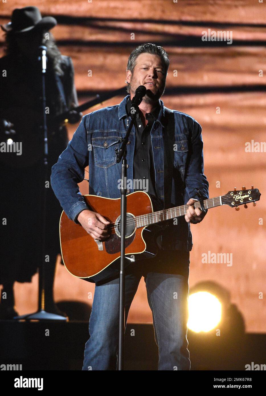 Blake Shelton performs "God's Country" at the 54th annual Academy of ...