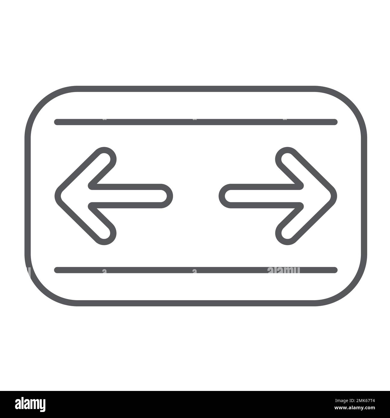 Car turn signals thin line icon, auto and panel, dashboard sign, vector ...