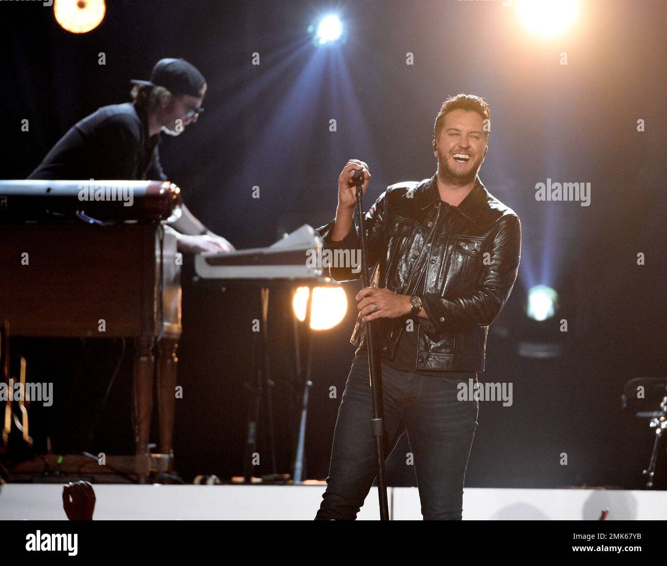 Luke Bryan performs "Knockin' Boots" at the 54th annual Academy of ...