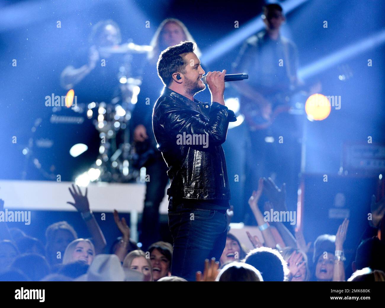 Luke Bryan performs "Knockin' Boots" at the 54th annual Academy of ...