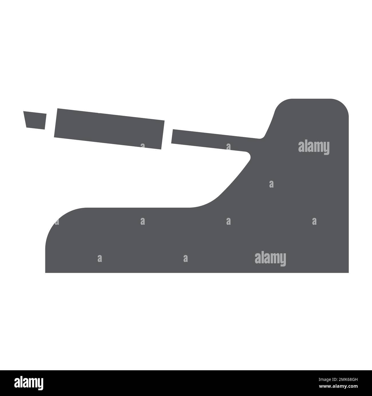 Handbrake glyph icon, auto and part, car brake sign, vector graphics, a ...