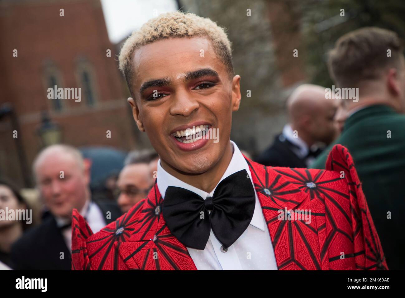 Layton Williams poses for photographers upon arrival at the Olivier ...