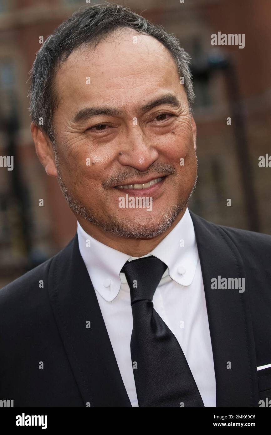 Ken Watanabe poses for photographers upon arrival at the Olivier Awards ...