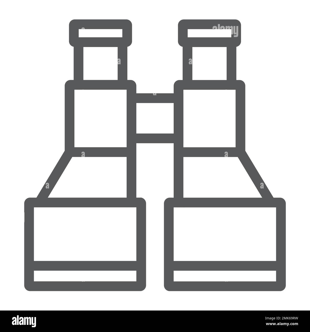 Army binoculars line icon, explore and military, lens sign, vector ...