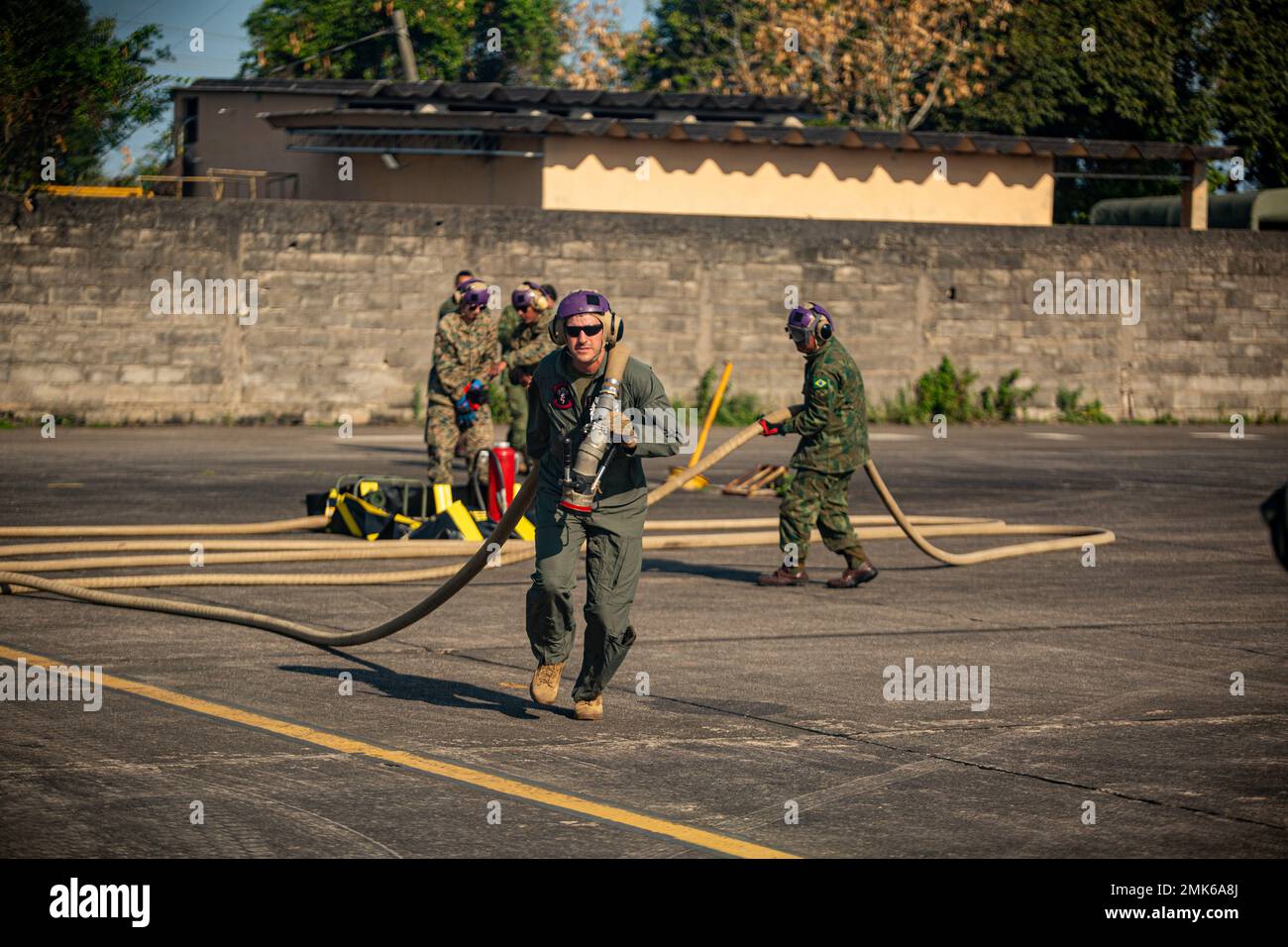 Brazilian and U.S. Marines with Marine Wing Support Squadron (MWSS) 772 ...