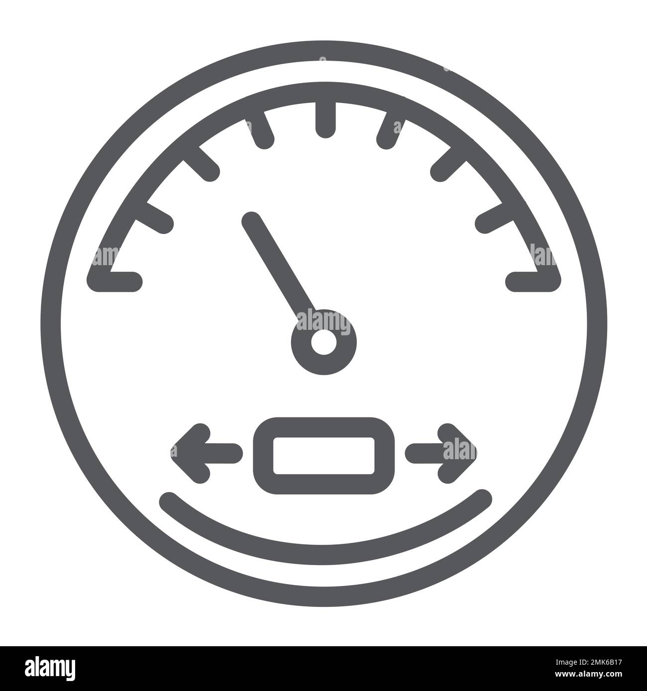 Speedometer Line Icon Automobile And Panel Tachometer Sign Vector