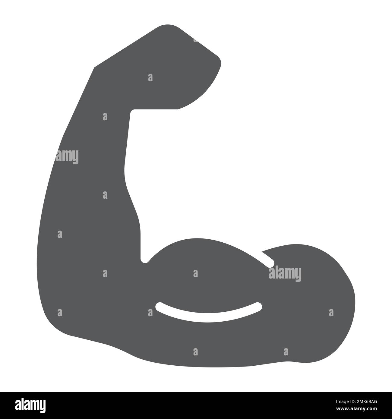 Muscle glyph icon, bodybuilding and sport, power sign, vector graphics ...