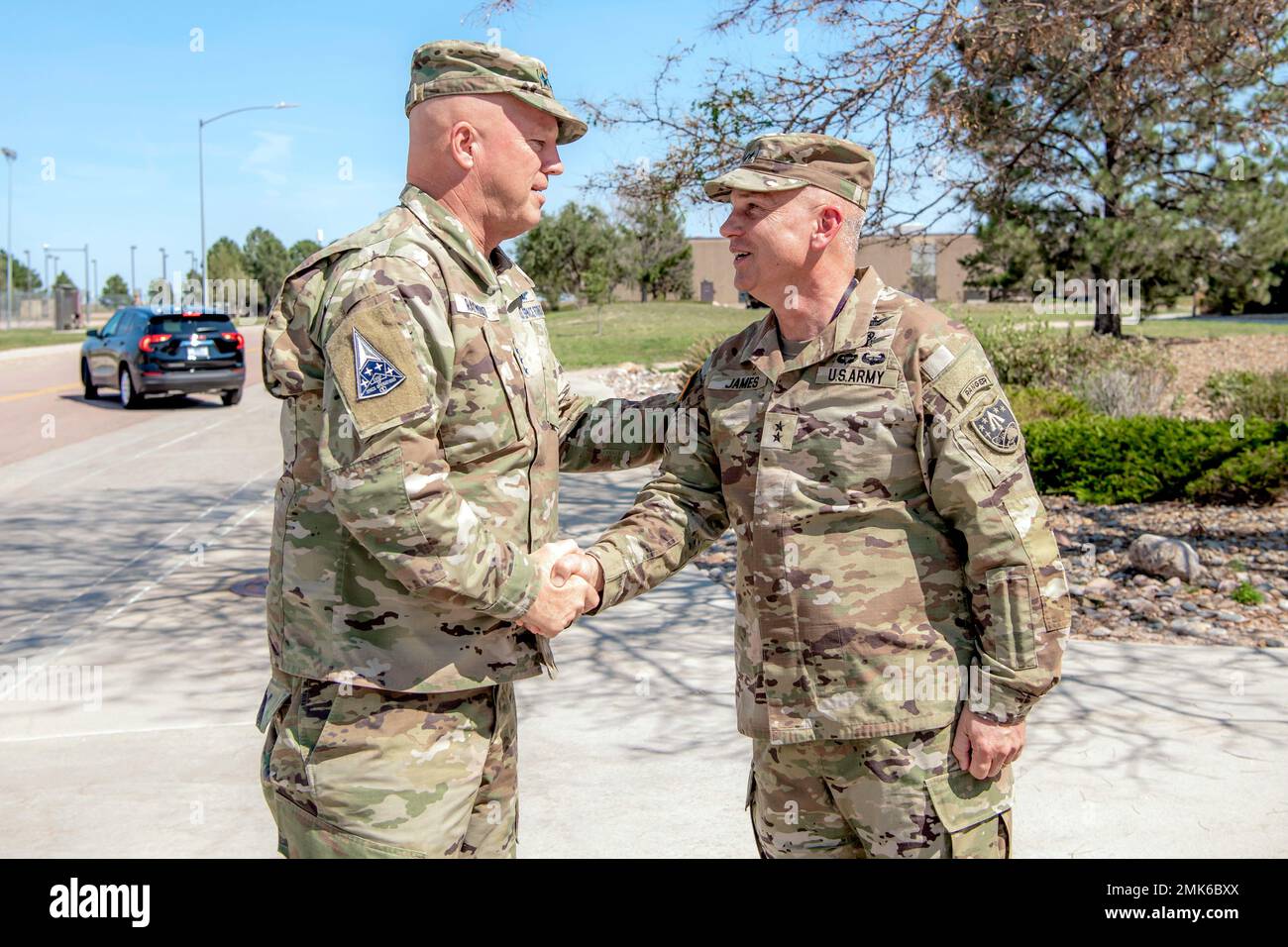 U.S. Space Force Gen. John W. "Jay" Raymond, left, Chief of Space ...