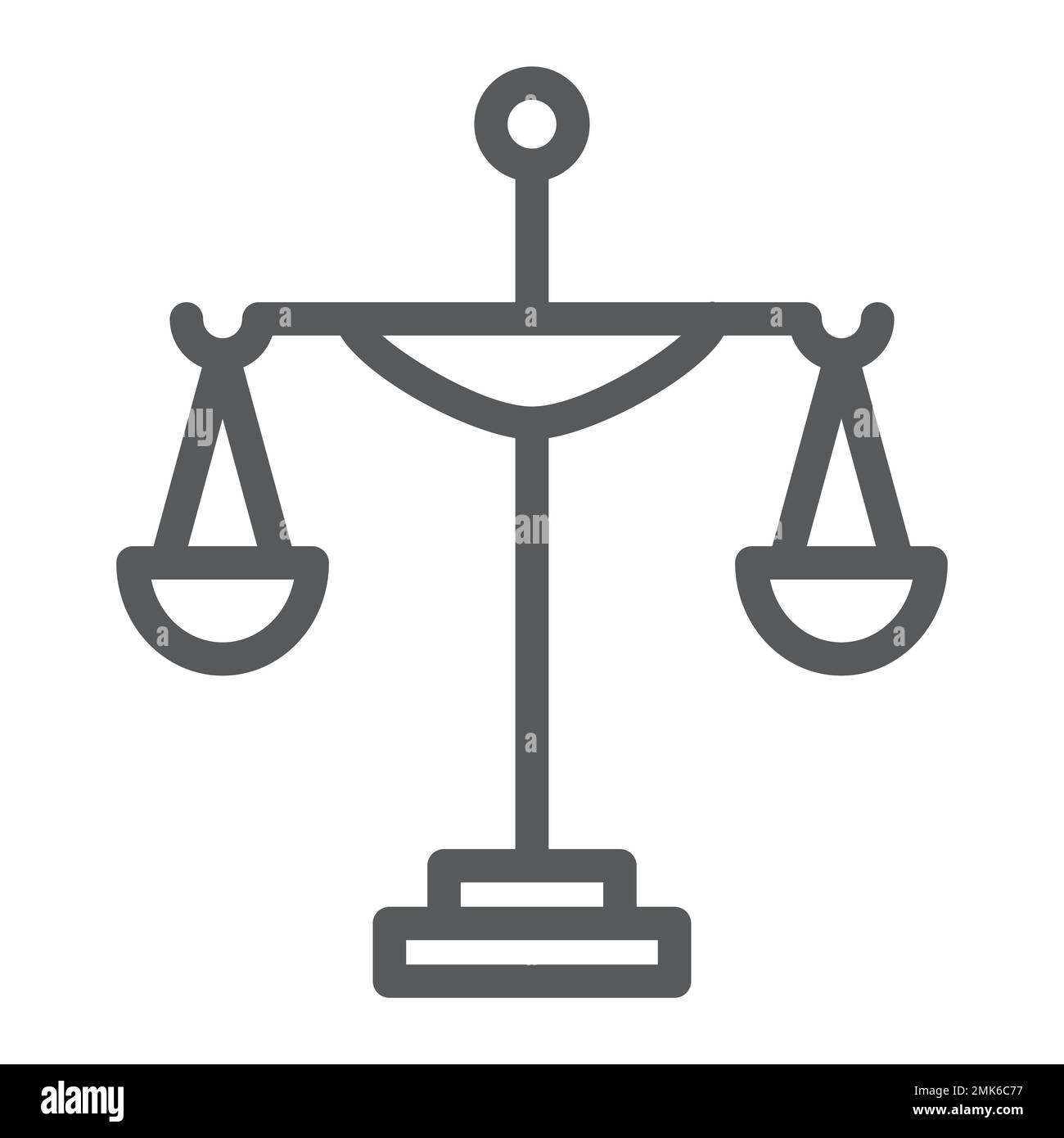 Justice line icon, court and law, scale sign, vector graphics, a linear ...
