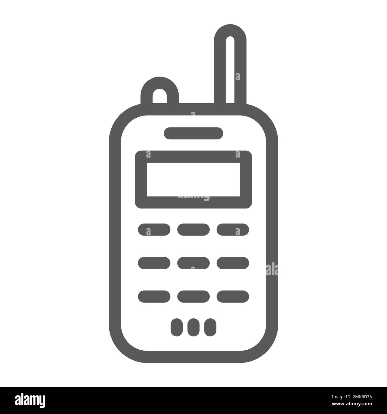 Walkie talkie line icon, transmitter and communication, radio set sign ...