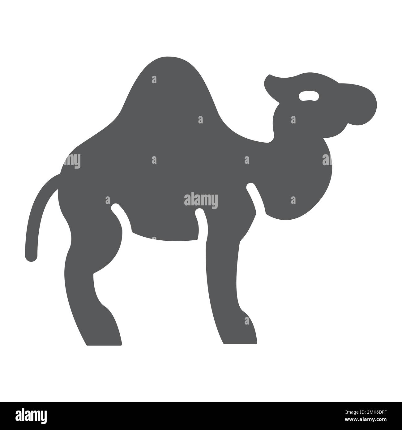 Camel glyph icon, arab and animal, mammal sign, vector graphics, a ...