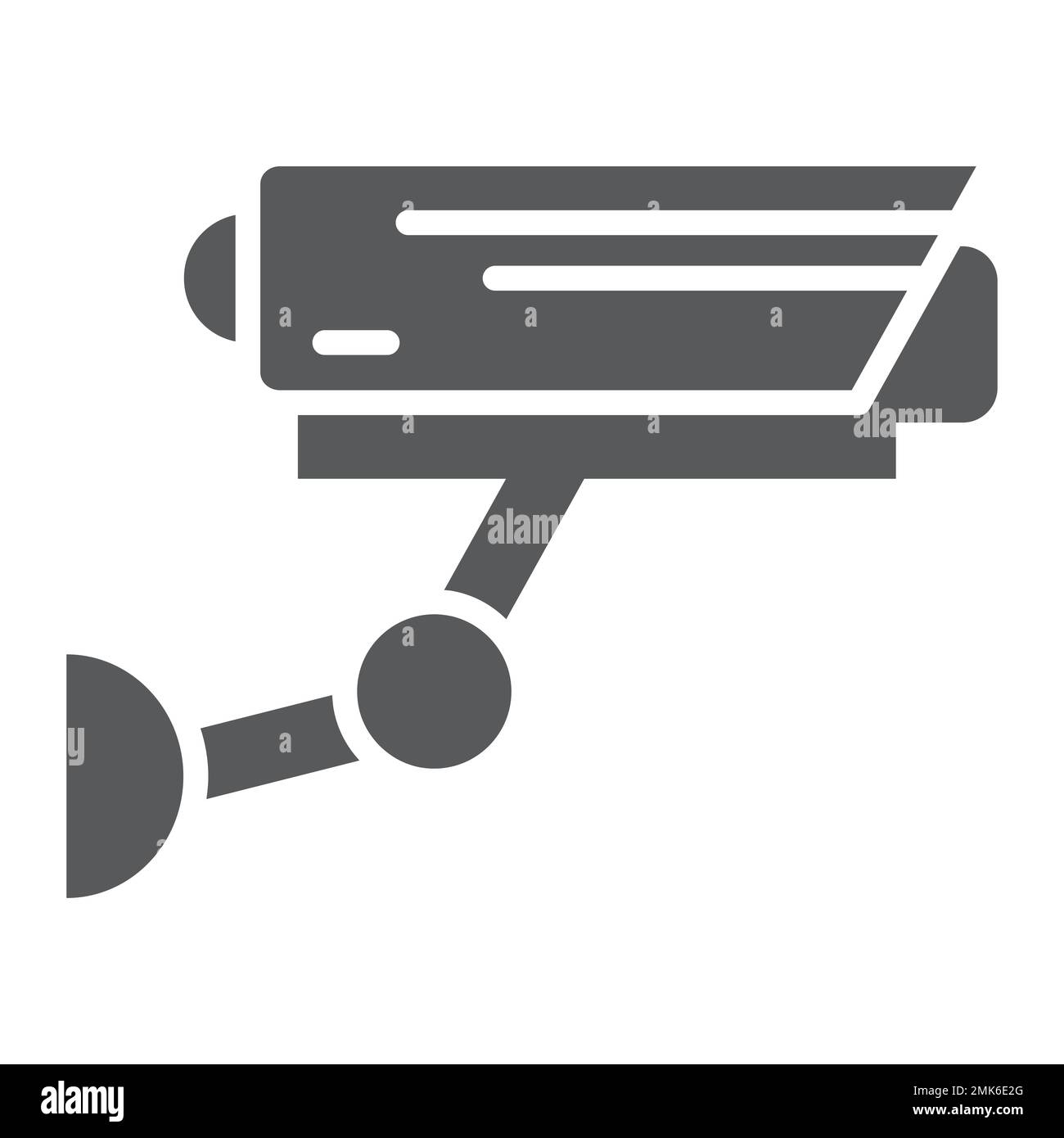 CCTV glyph icon, security and monitoring, surveillance camera sign ...