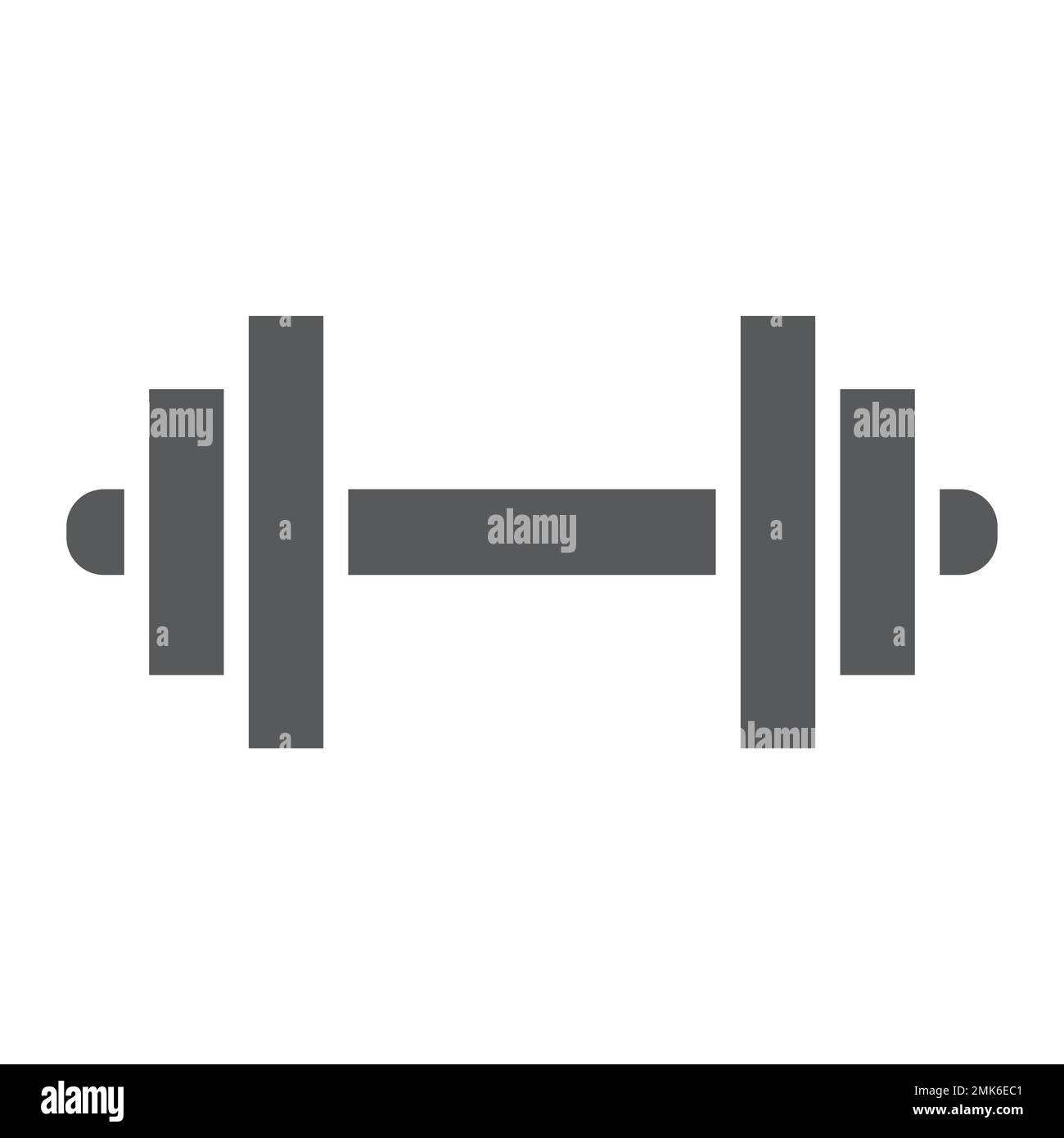 Barbell glyph icon, sport and equipment, dumbbell sign, vector graphics ...
