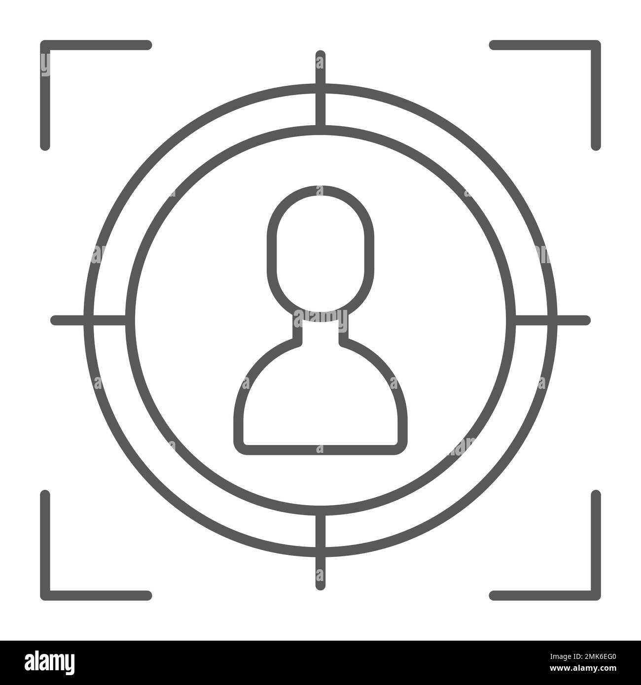 Targeting audience icon linear hi-res stock photography and images - Alamy