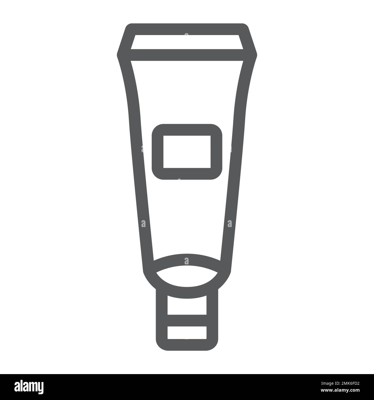 Hand cream tube line icon, moisturizer and cosmetic, cream bottle sign ...