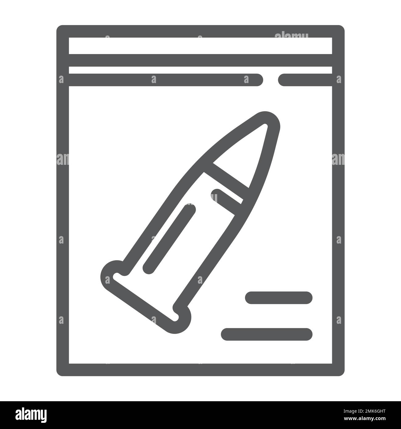 Black line evidence bag bullet hi-res stock photography and images - Alamy