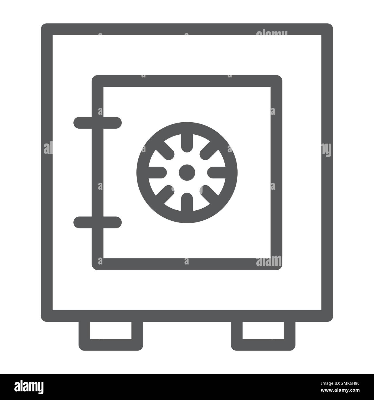 Safety box line icon, safe and security, strongbox sign, vector ...