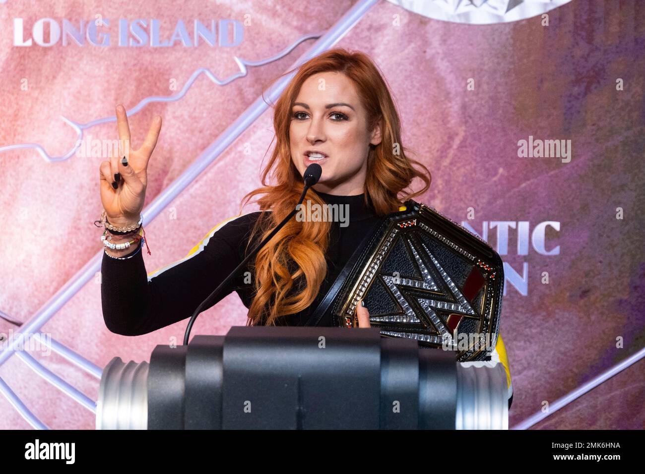 WWE Superstar Becky Lynch visits the Empire State Building to promote ...