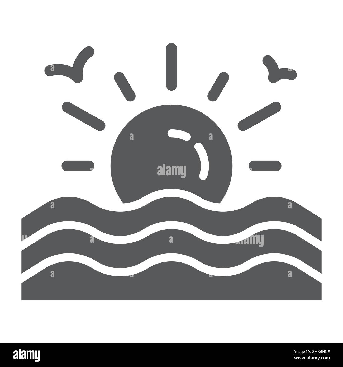 Sunrise waves on sea Cut Out Stock Images & Pictures - Alamy