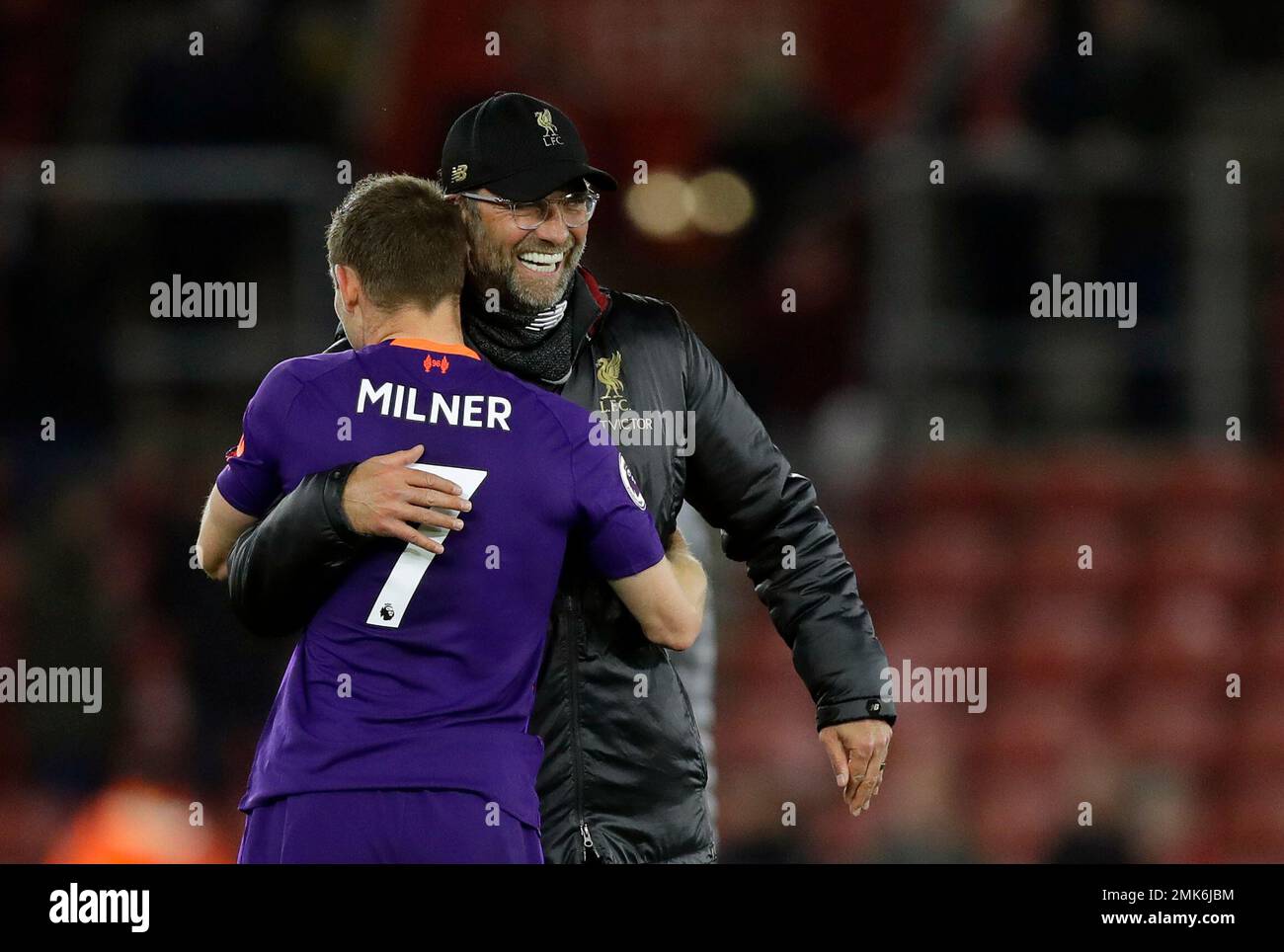 Liverpool's manager Juergen Klopp, right, celebrates with Liverpool's ...