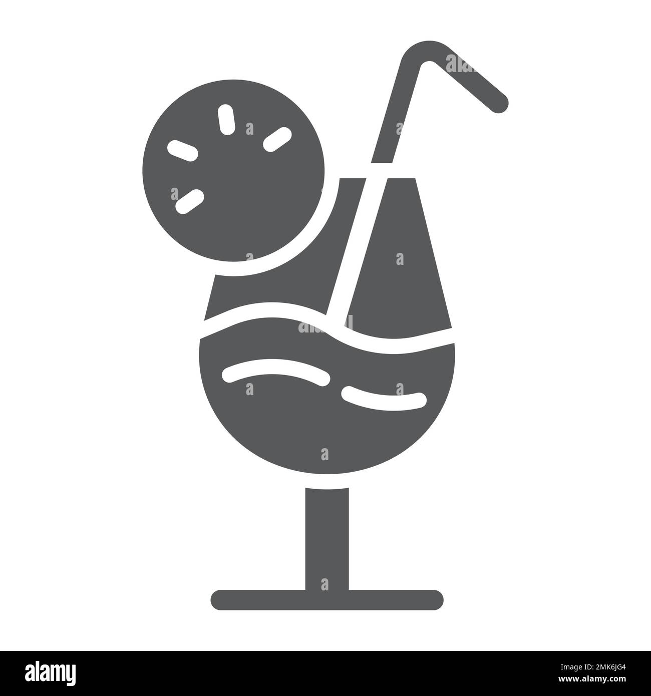 Cocktail glyph icon, alcohol and beverage, drink sign, vector graphics ...