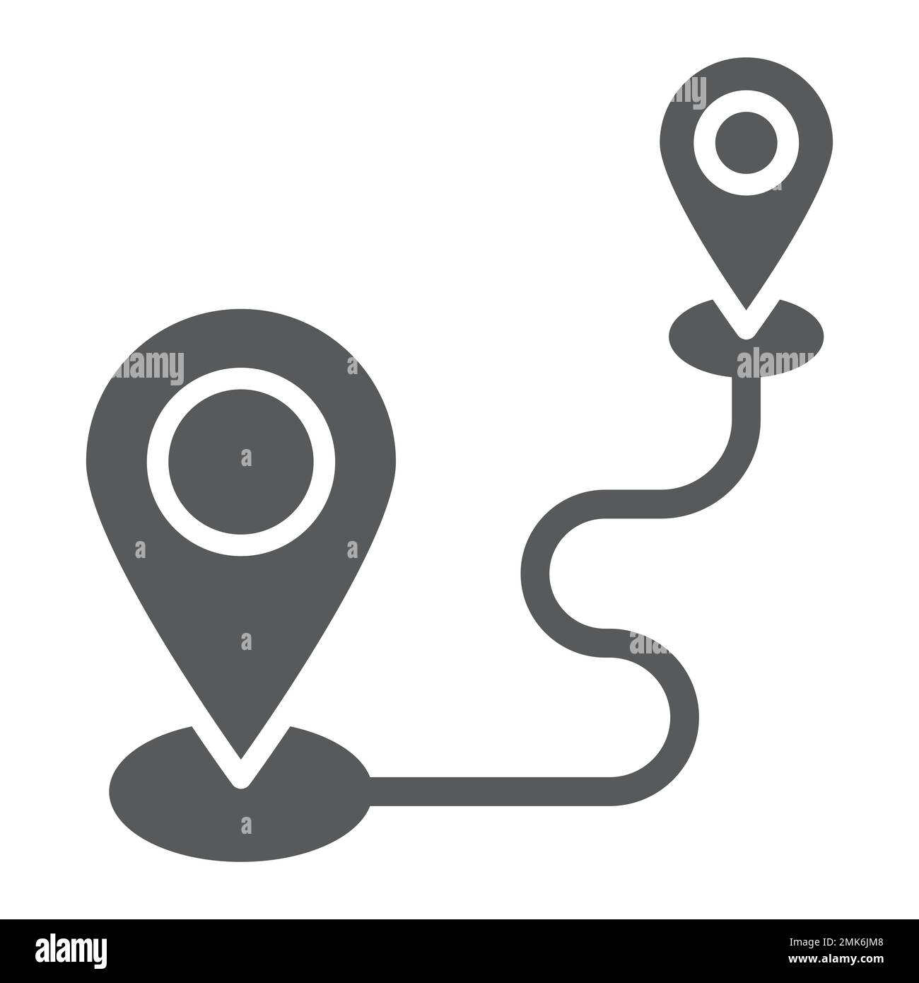 Destination glyph icon, gps and location, map pin sign, vector graphics, a solid pattern on a ...