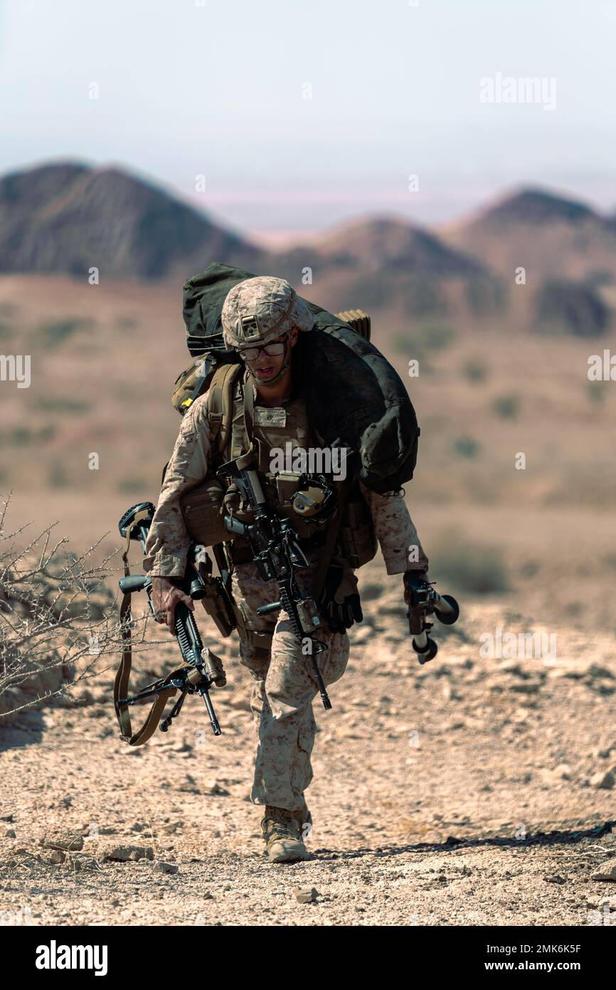 CAMP TITIN, Jordan – U.S. Marine Corps Lance Cpl. Jay Salinas, assigned to Fleet Anti-Terrorism ...