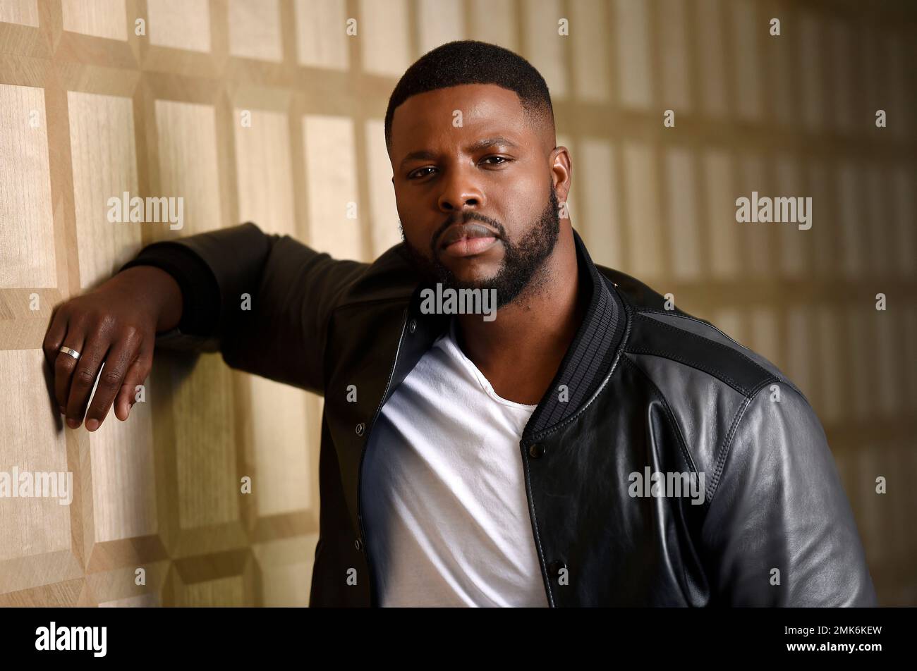 This March 12, 2019 photo shows Winston Duke, a cast member in the film ...