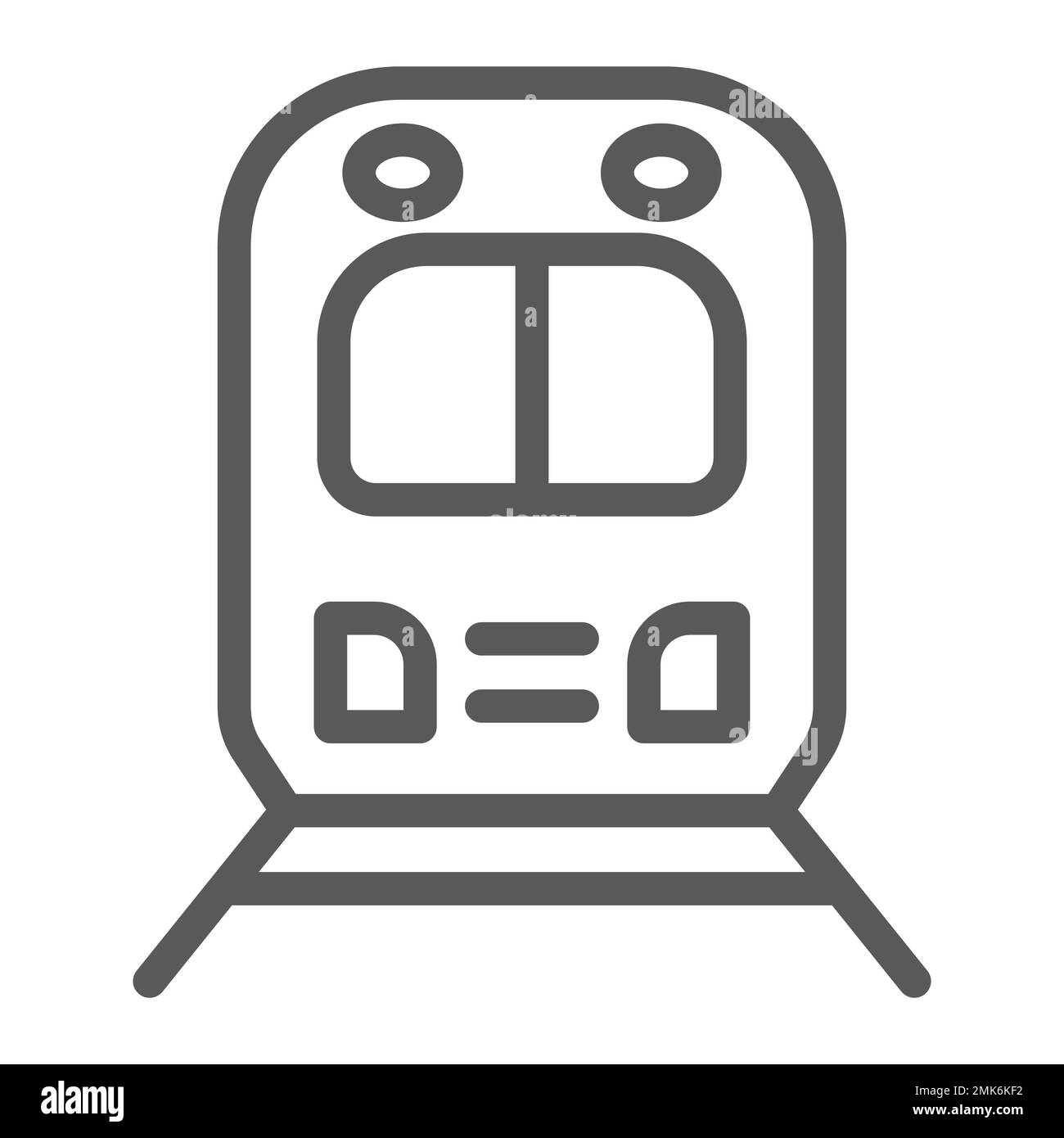 Rail road trip line icon, transport and railway, locomotive sign ...