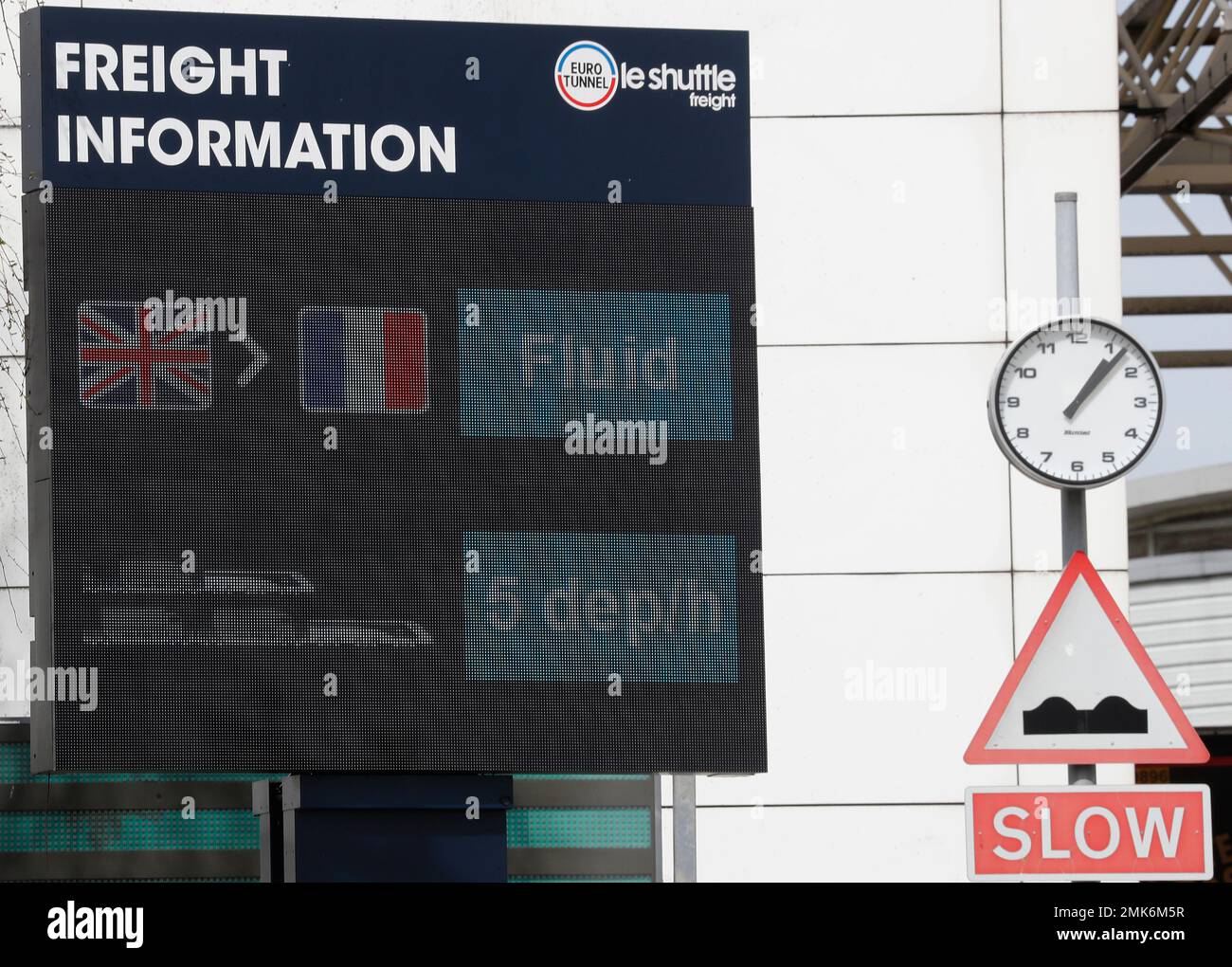 The Freight information board displays the traffic situation for ...