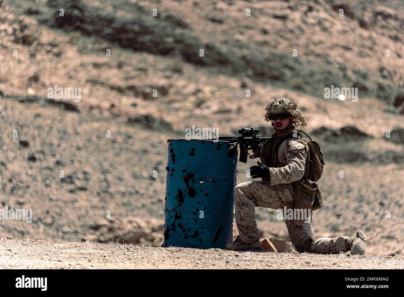 CAMP TITIN, Jordan - U.S. Marine Corps Cpl. Luc Bongiovanni, assigned ...