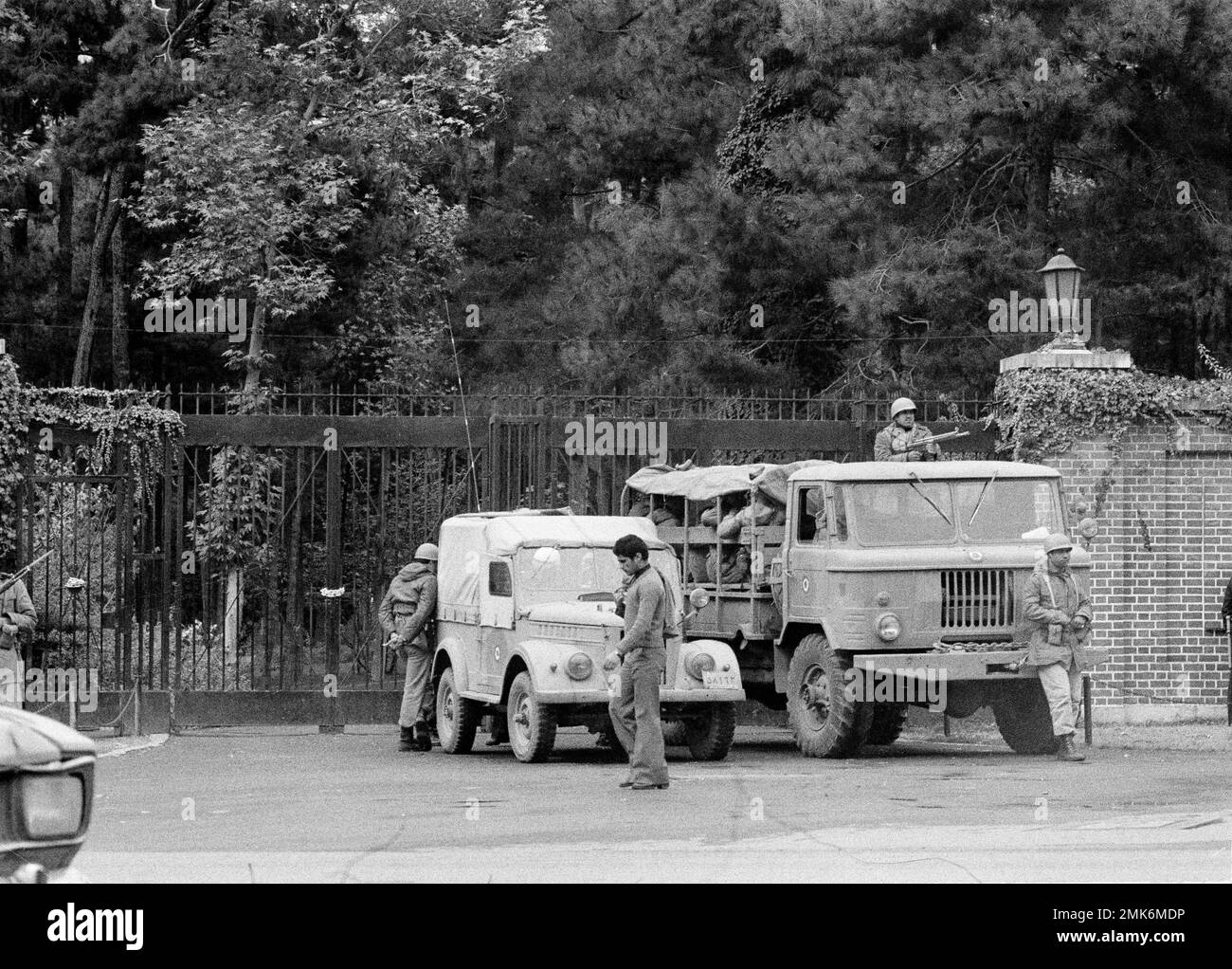 The U.S. Embassy in Tehran, Iran, is guarded by Iranian troops, Nov. 11 ...