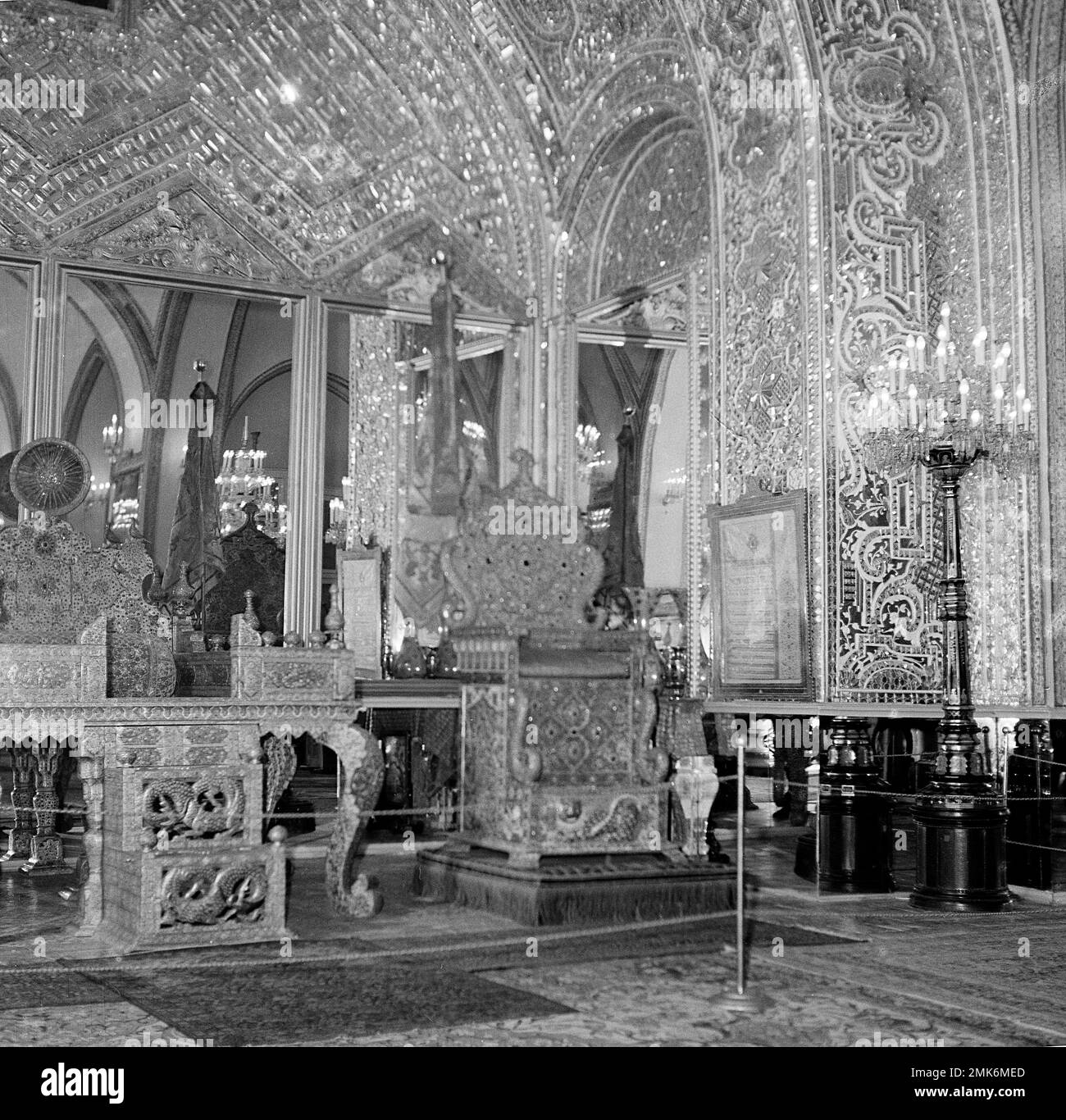 The famed Peacock Throne in the Throne Hall of the Royal Golestan ...