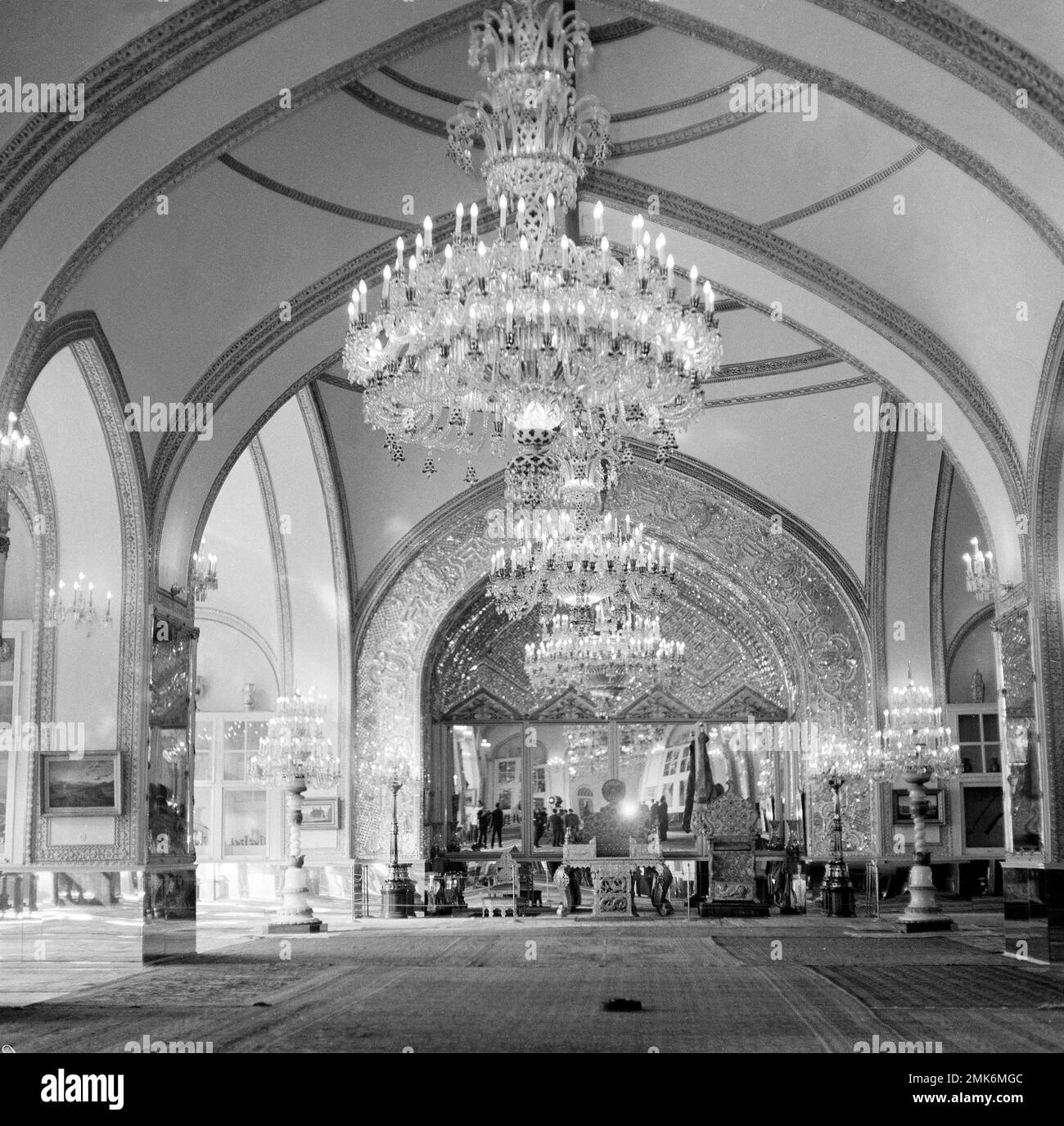 This is a partial view of the Throne Hall of the Royal Golestan Palace ...