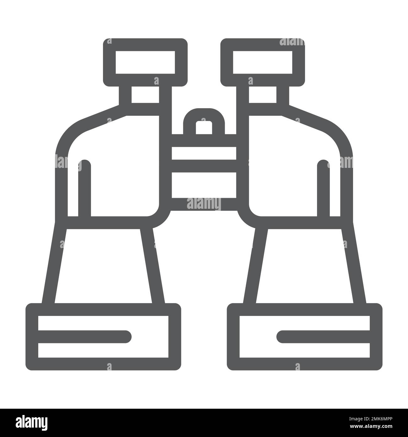Binoculars line icon, watch and vision, surveillance sign, vector ...