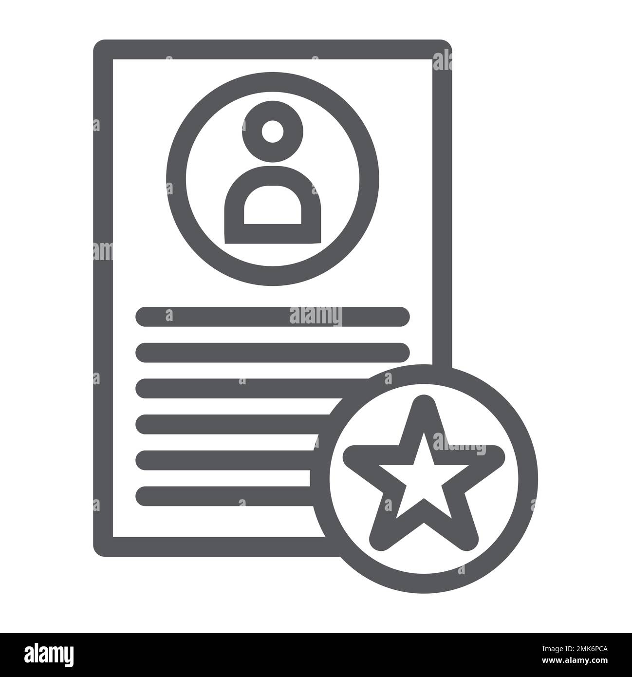 Best proposal line icon, job and recruiting, resume sign, vector ...