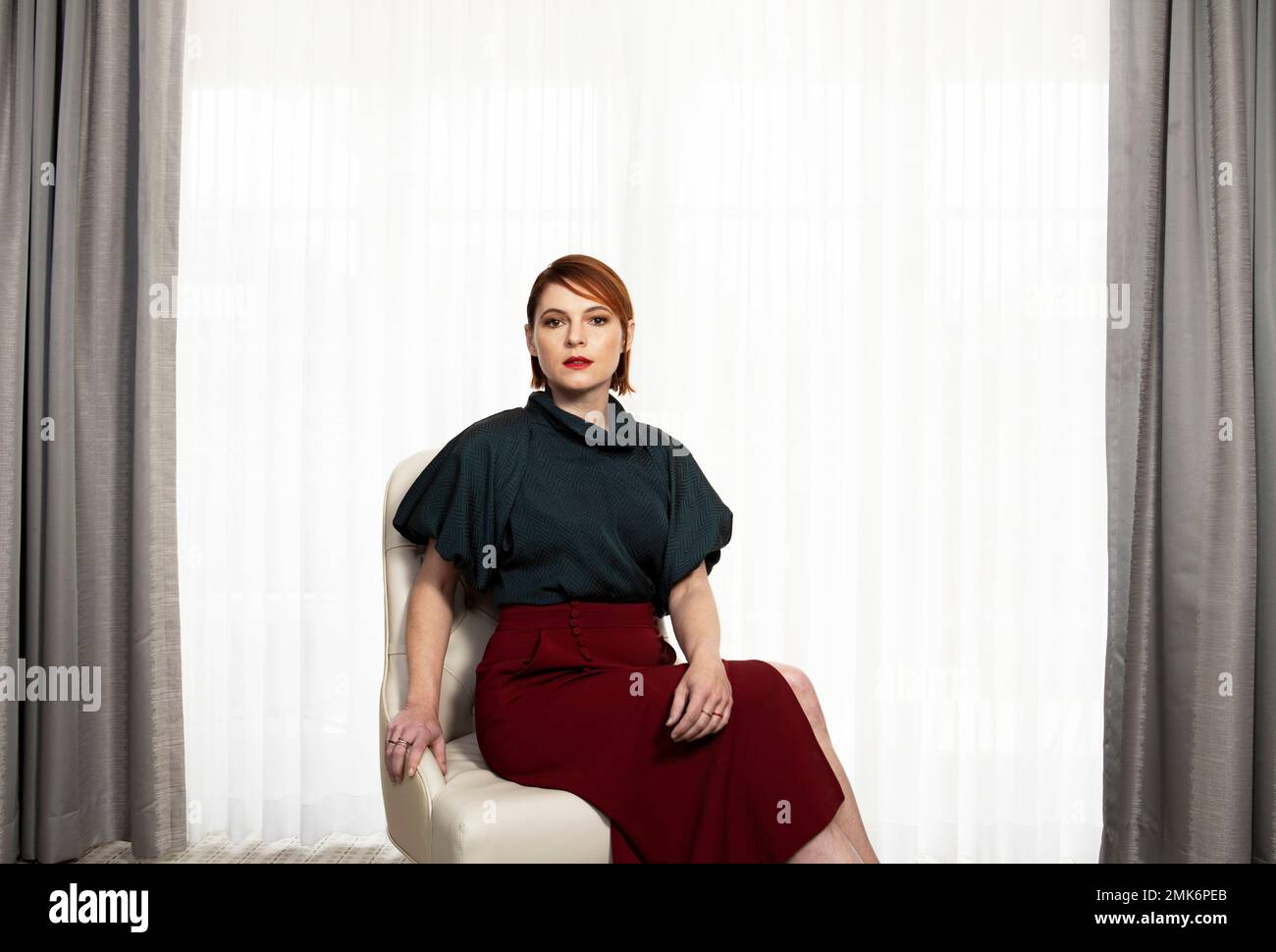 This March 19, 2019 file photo shows Amy Seimetz posing for a portrait ...