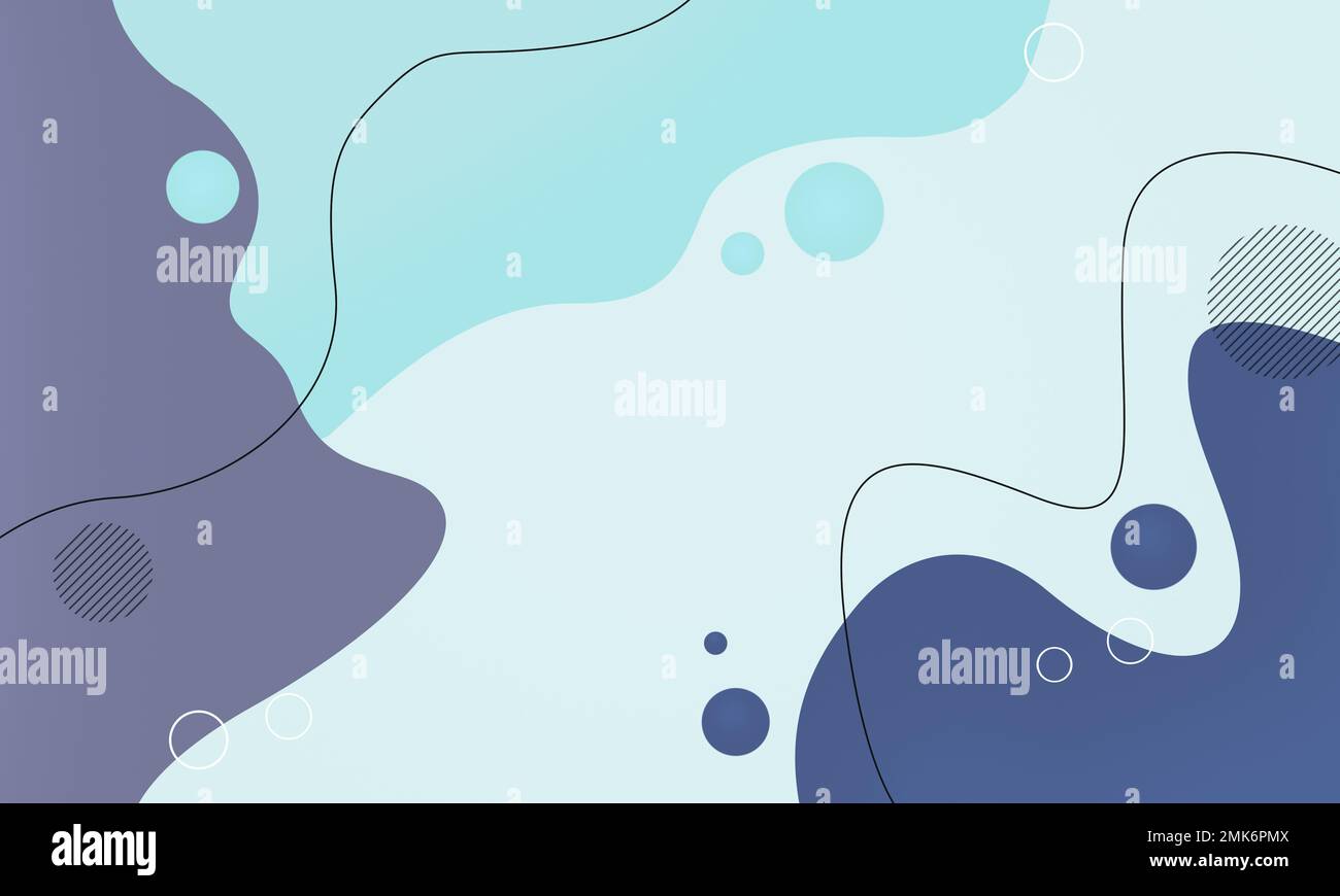 Abstract flat liquid style design background with pastel & muted blue ...