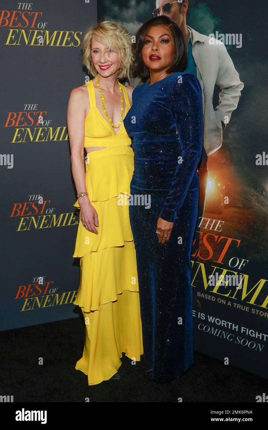 Anne Heche, left, and Taraji P. Henson, right, attend the premiere of ...