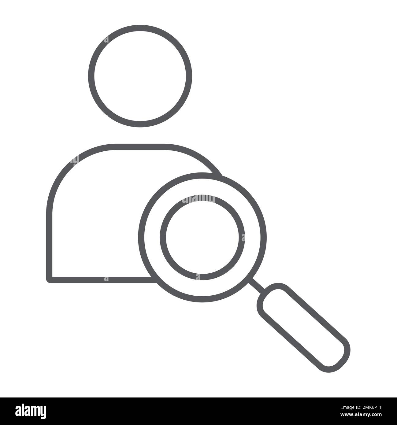 Recruiting thin line icon, recruitment and job, employee search sign ...