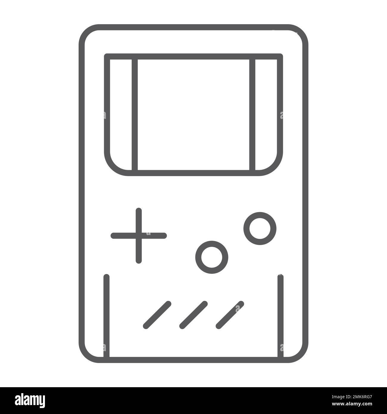 Game console thin line icon, leisure and play, console sign, vector ...
