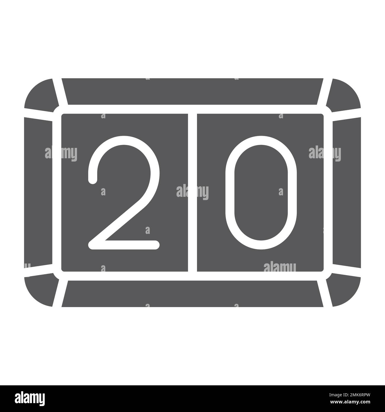 Score glyph icon, game and goal, scoreboard sign, vector graphics, a ...