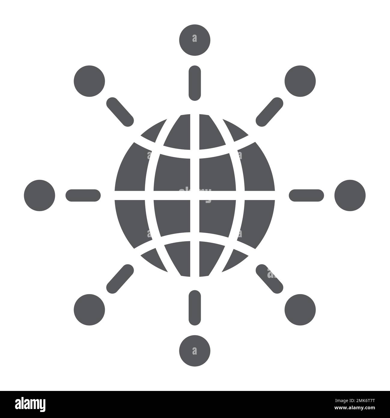 International communication glyph icon, world and connect, global ...