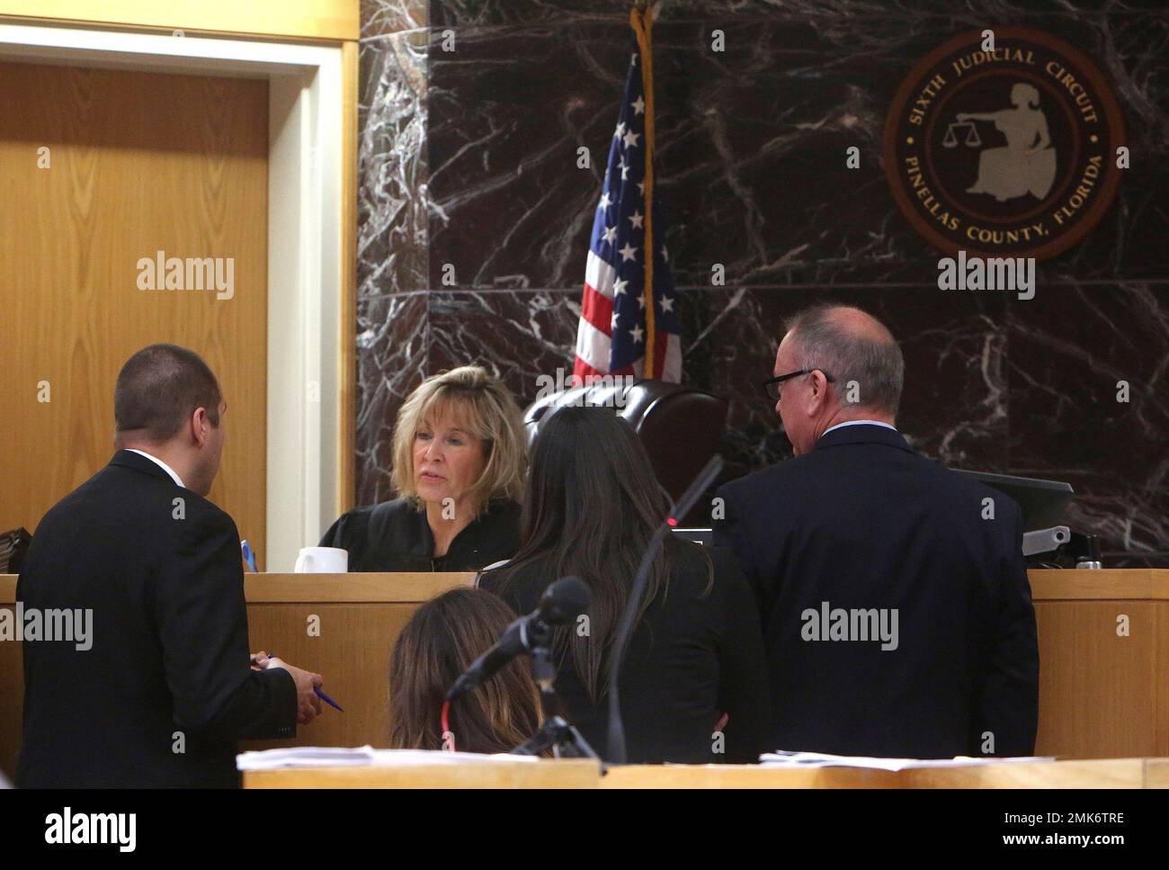 The lawyers in the John Jonchuck murder trial have a bench conference ...