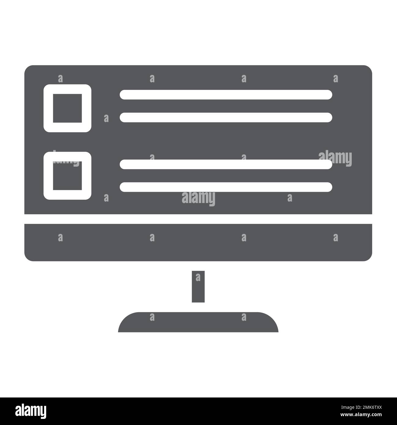 Online surveys glyph icon, computer and test, pc screen sign, vector ...