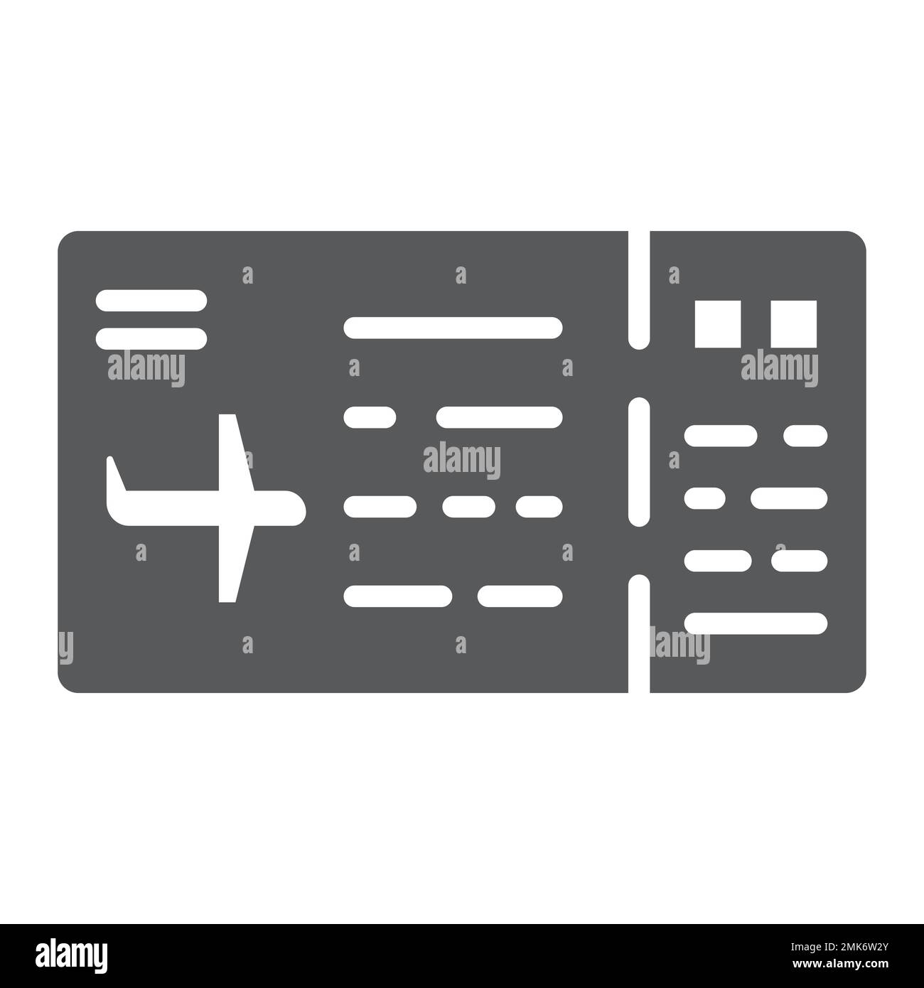 Ticket glyph icon, pass and tourism, plane ticket sign, vector graphics ...