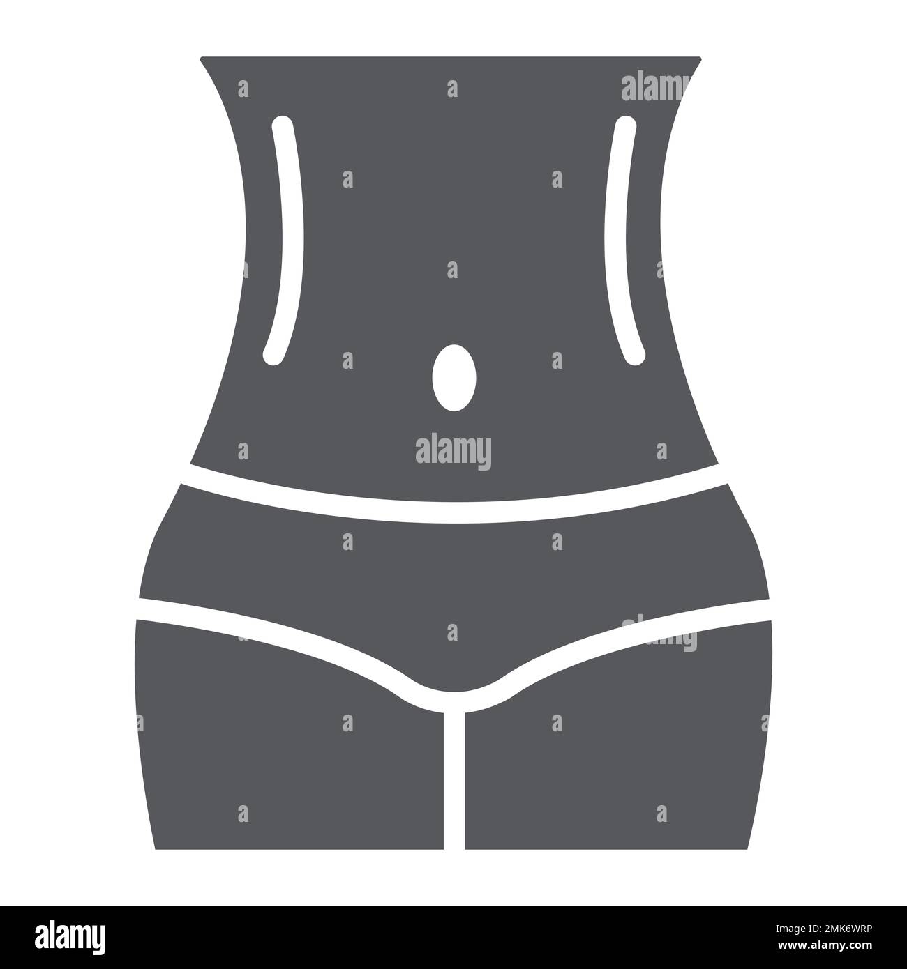 Female figure glyph icon, diet and body, girls waist sign, vector ...