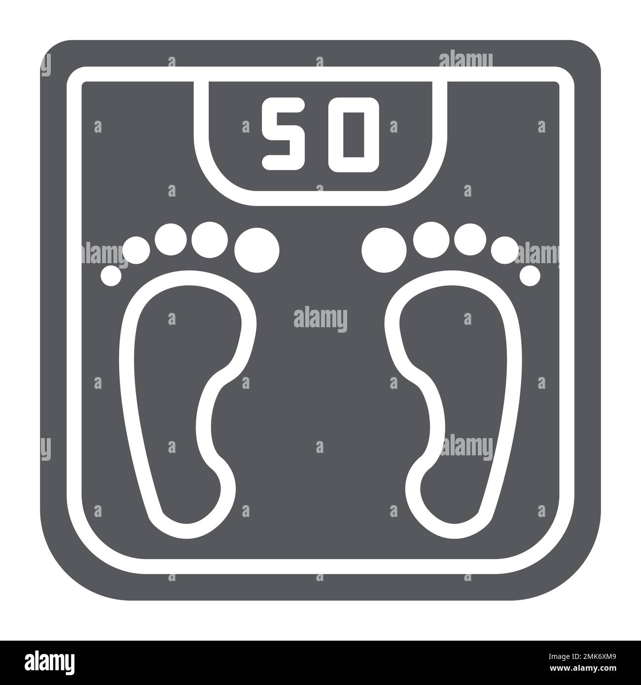 Body weight glyph icon, measurement and kilogram, scale sign, vector ...