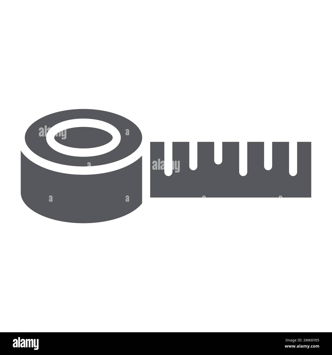 Centimeter glyph icon, ruler and meter, measuring tape sign, vector graphics, a solid pattern on ...