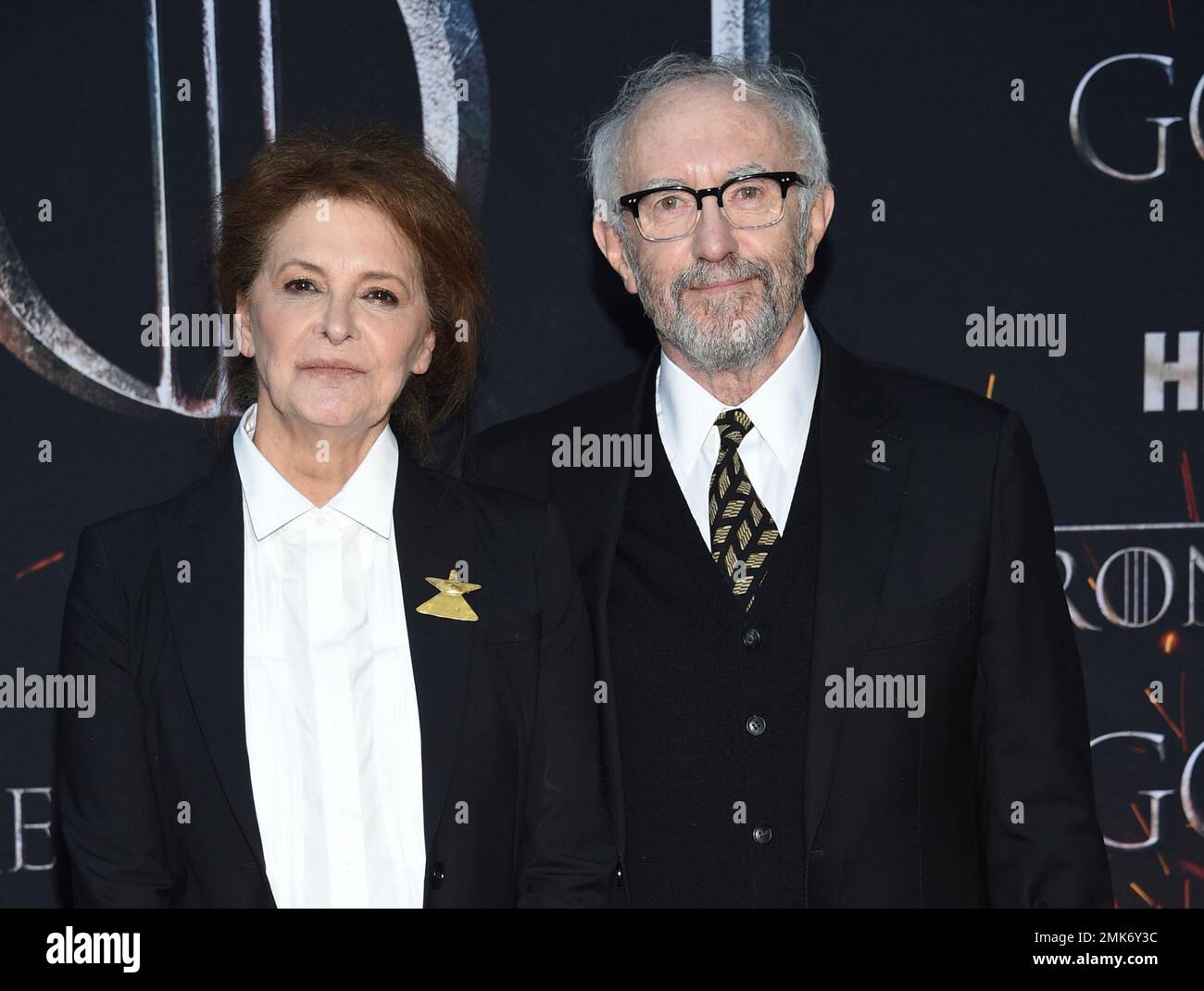 Actor Jonathan Pryce, right, and wife Kate Fahy attend HBO's "Game of ...